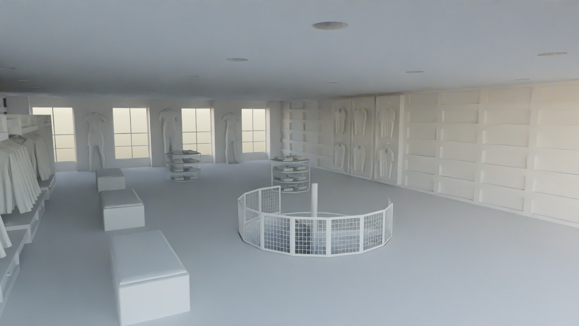 3D Clothing Store Interior - TurboSquid 2157404