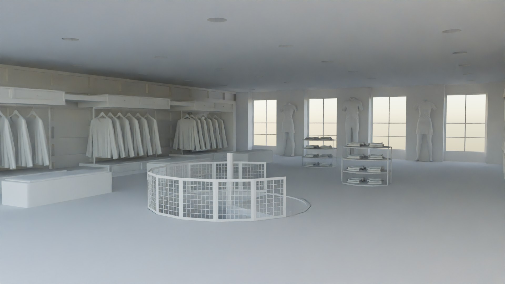 3D Clothing Store Interior - TurboSquid 2157404