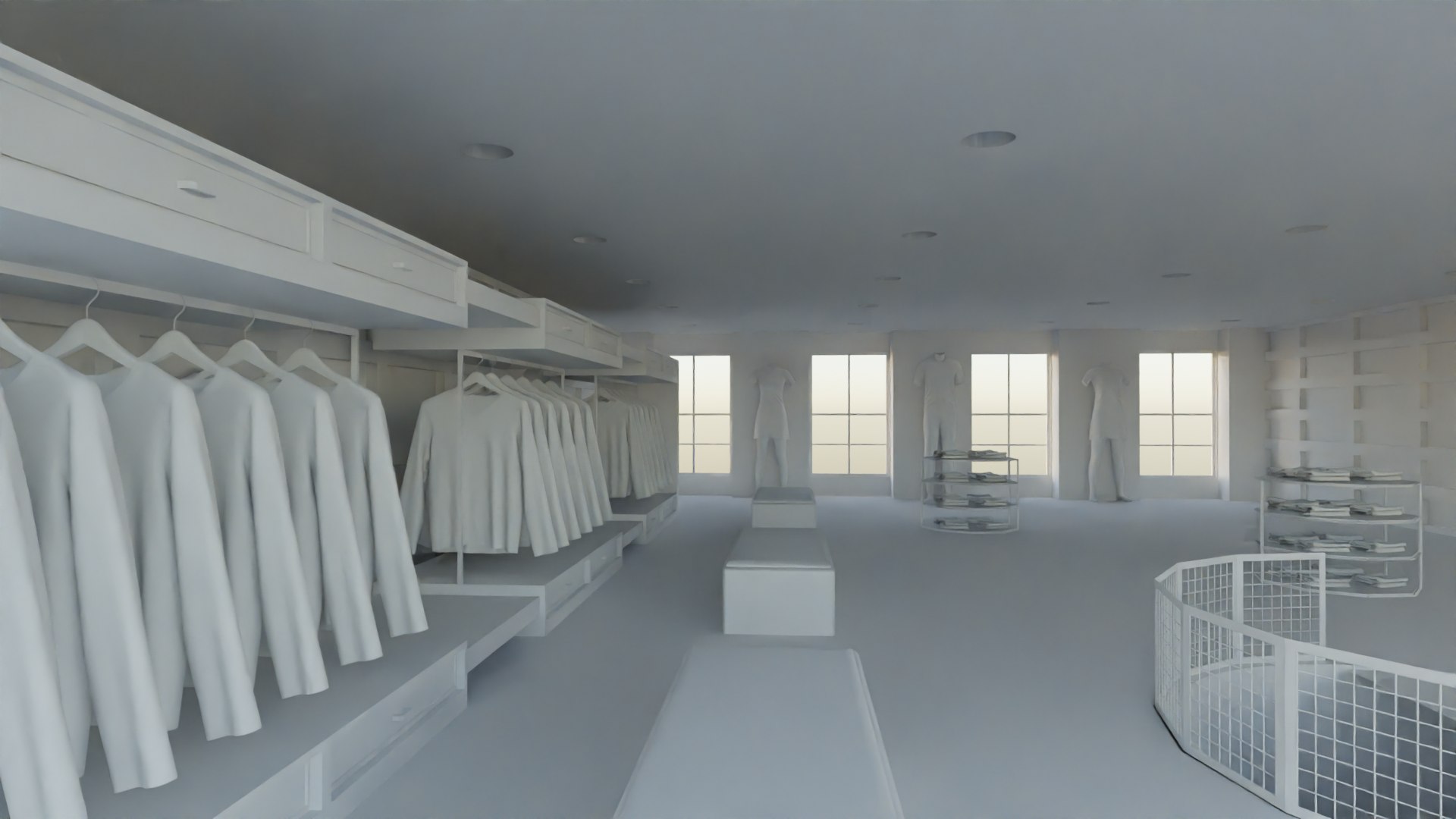 3D Clothing Store Interior - TurboSquid 2157404