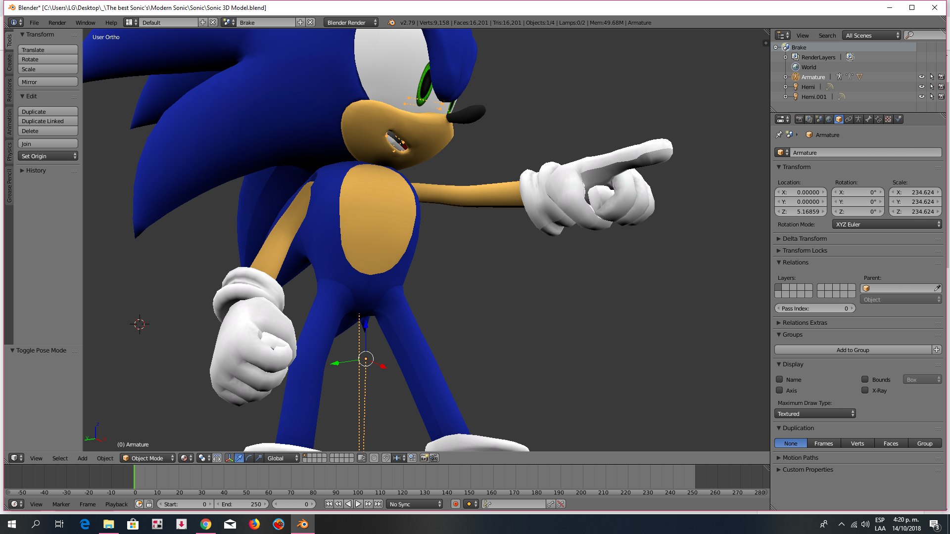 3D Sega Sonic Hedgehog - TurboSquid 1336729