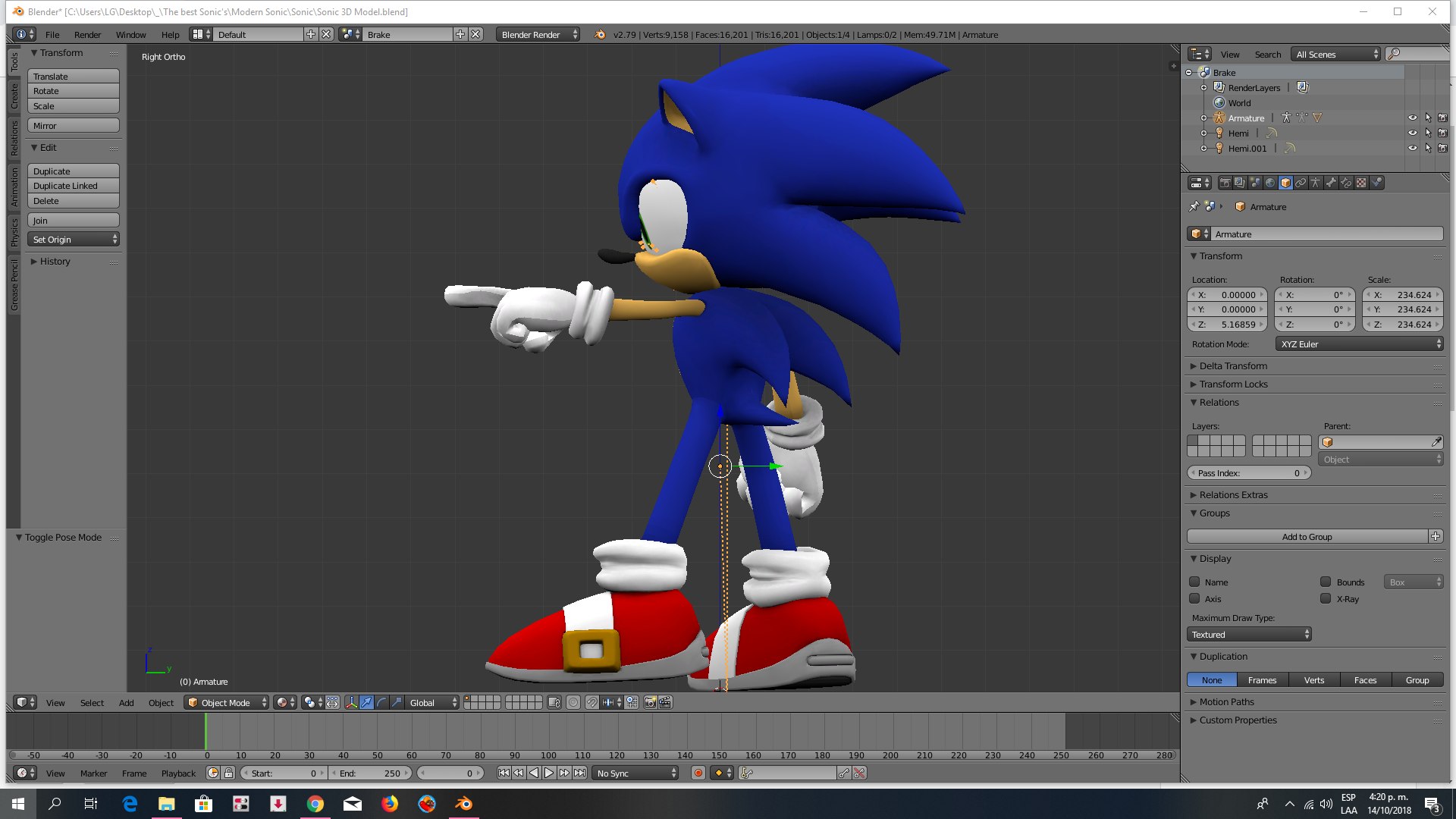 3D Sega Sonic Hedgehog - TurboSquid 1336729