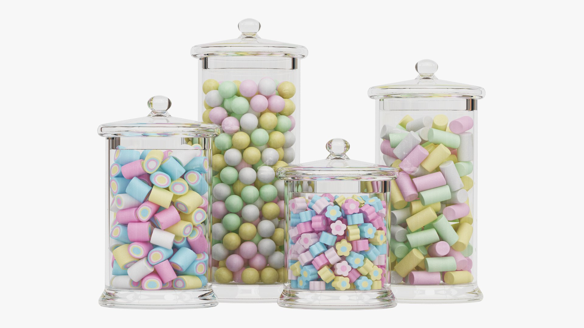 3D Candy Jars Set 03 - TurboSquid 1633404