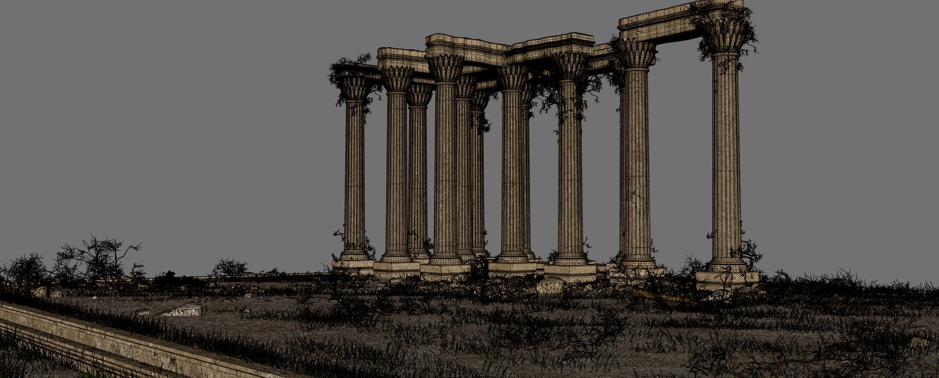 Temple Of Olympian Zeus 3D Model - TurboSquid 2228692