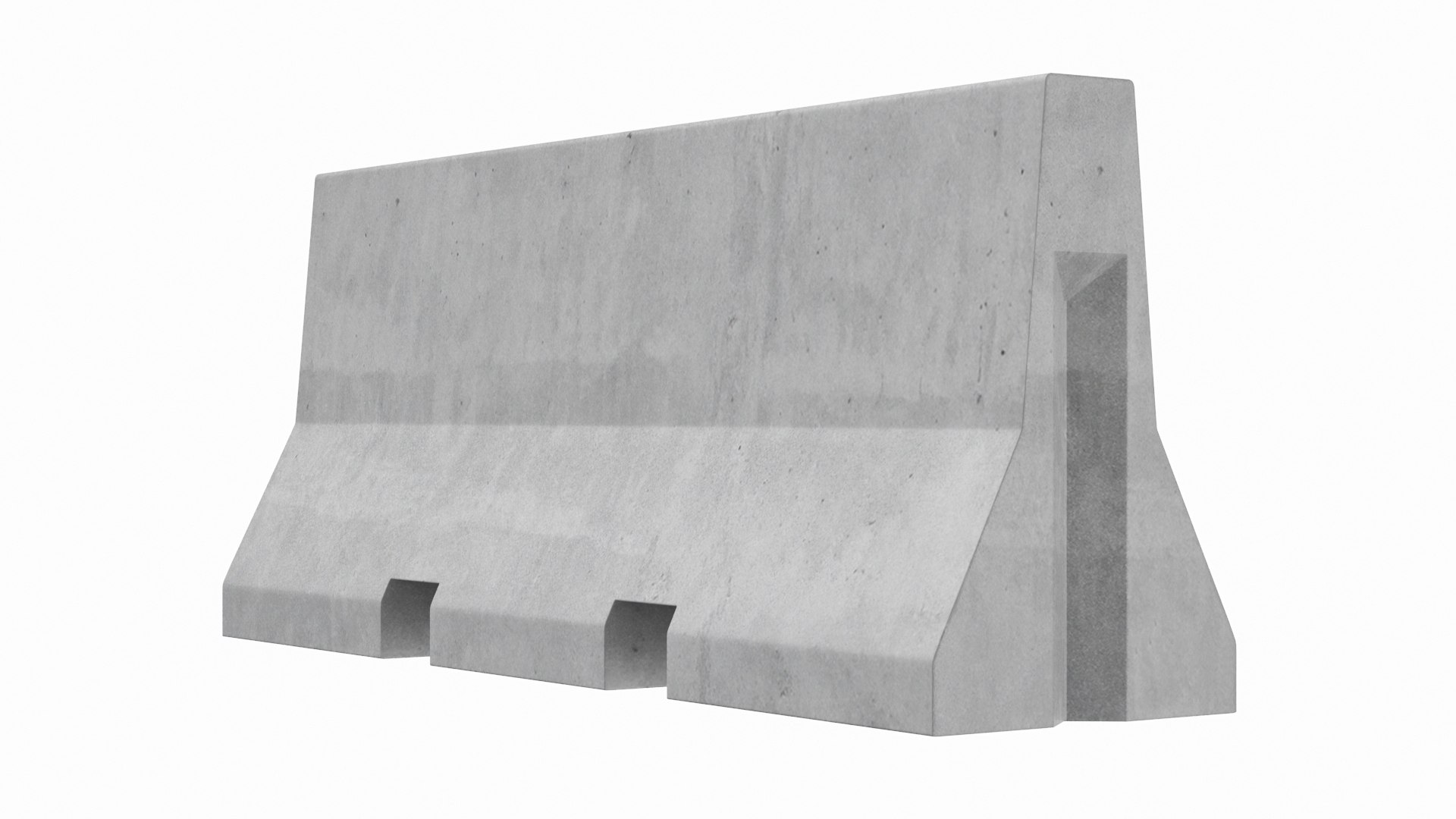 Concrete Traffic Barrier 02 3D Model - TurboSquid 2069916