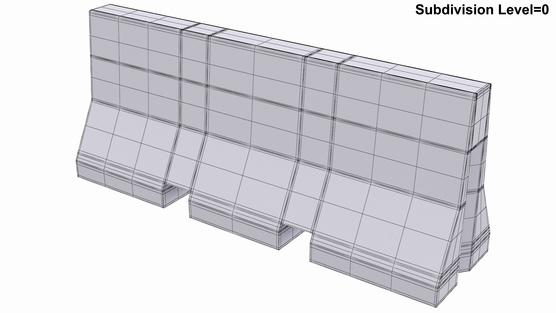 Concrete Traffic Barrier 02 3D Model - TurboSquid 2069916