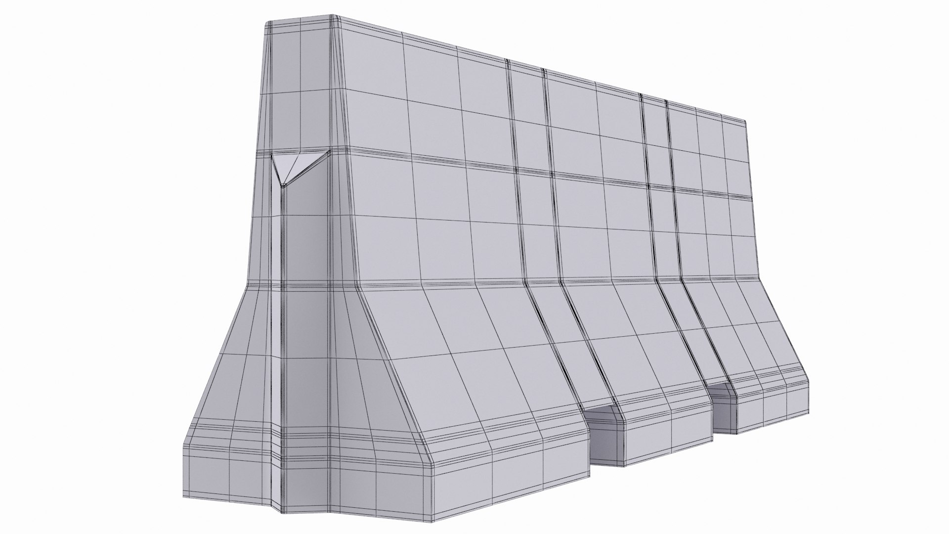 Concrete Traffic Barrier 02 3D Model - TurboSquid 2069916