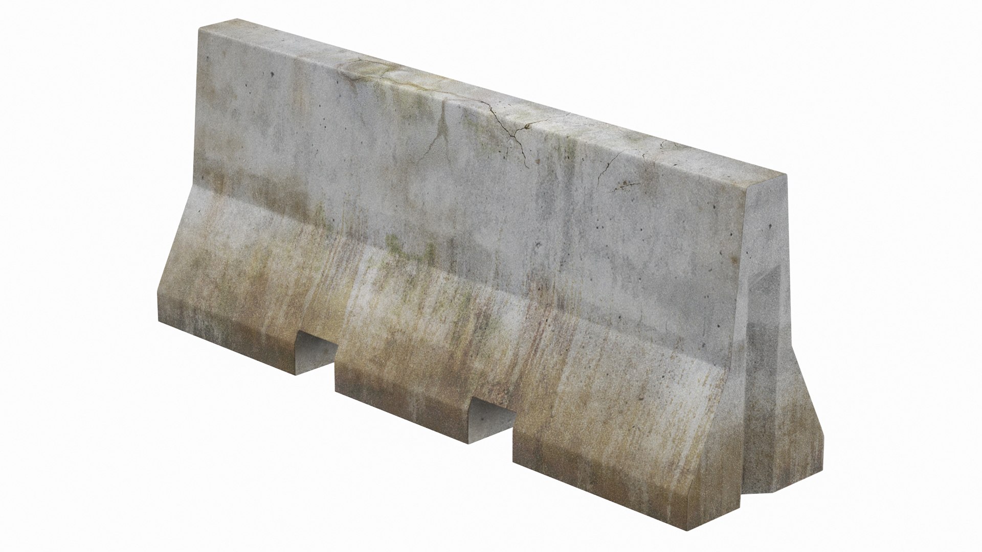Concrete Traffic Barrier 02 3D Model - TurboSquid 2069916