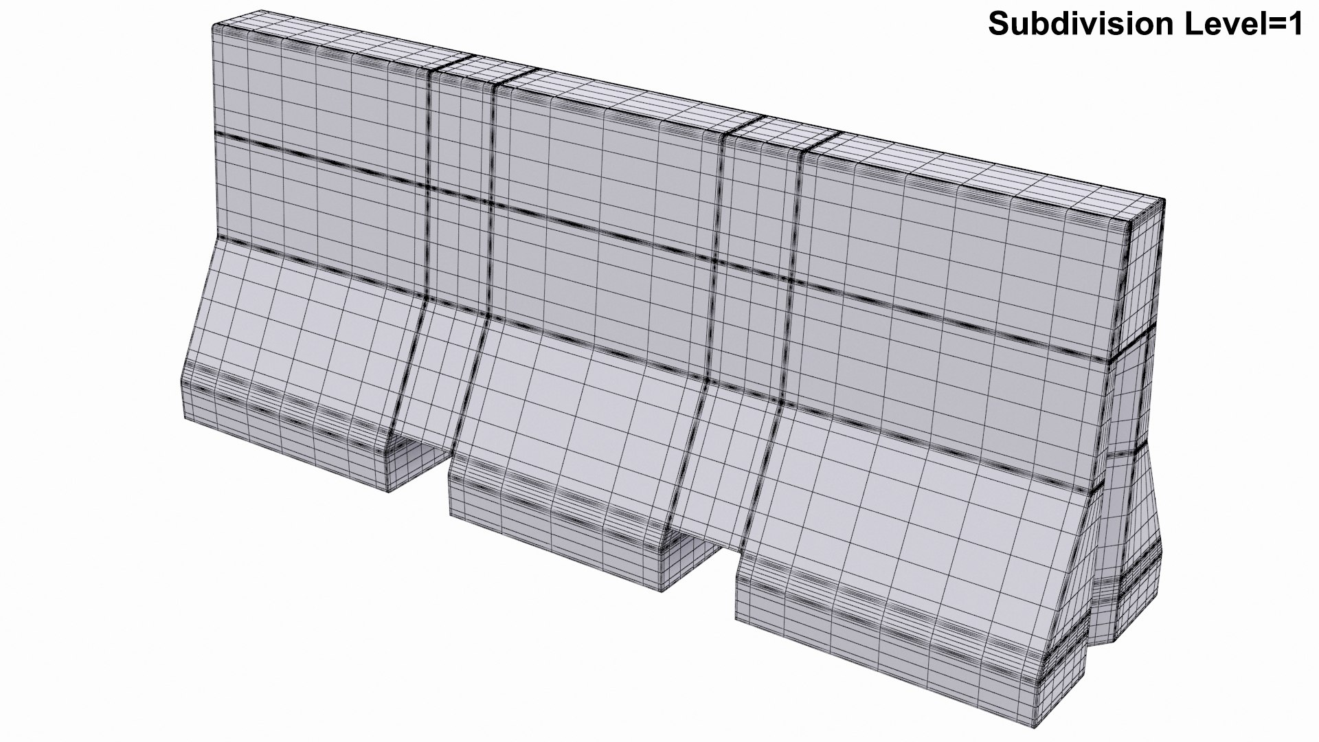 Concrete Traffic Barrier 02 3D Model - TurboSquid 2069916
