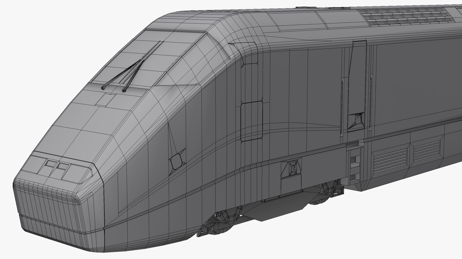 Frecciabianca - Fs Class E414 - High Speed Passenger Train 3D Model ...