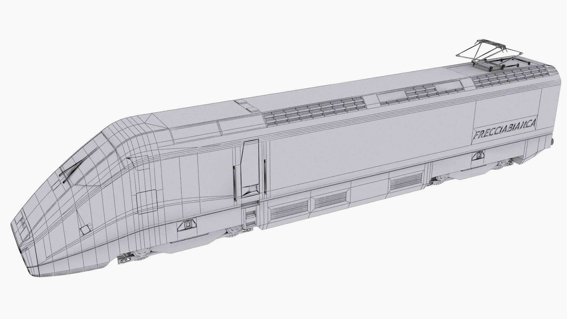 Frecciabianca - Fs Class E414 - High Speed Passenger Train 3D Model ...