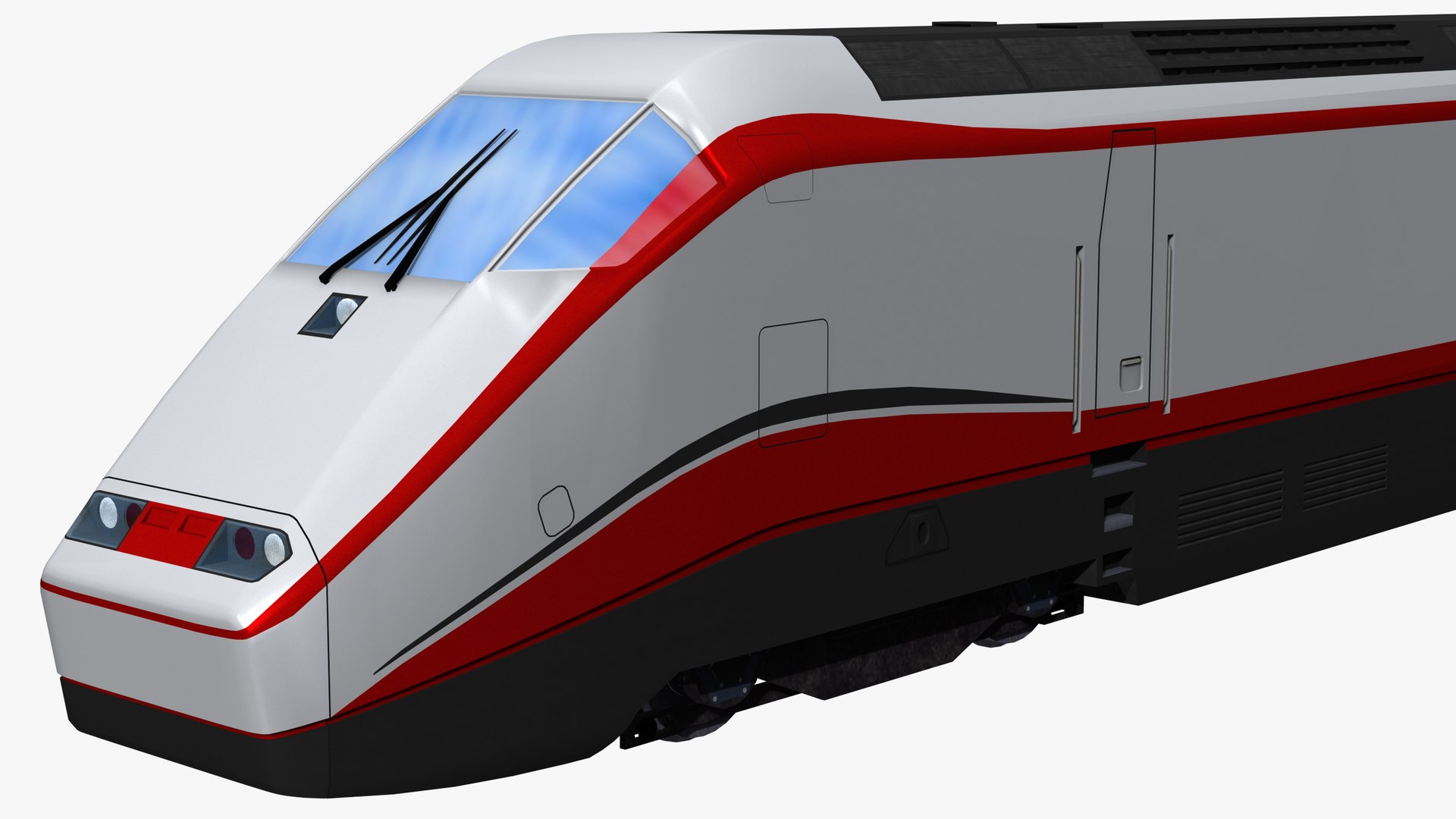 Frecciabianca - Fs Class E414 - High Speed Passenger Train 3D Model ...
