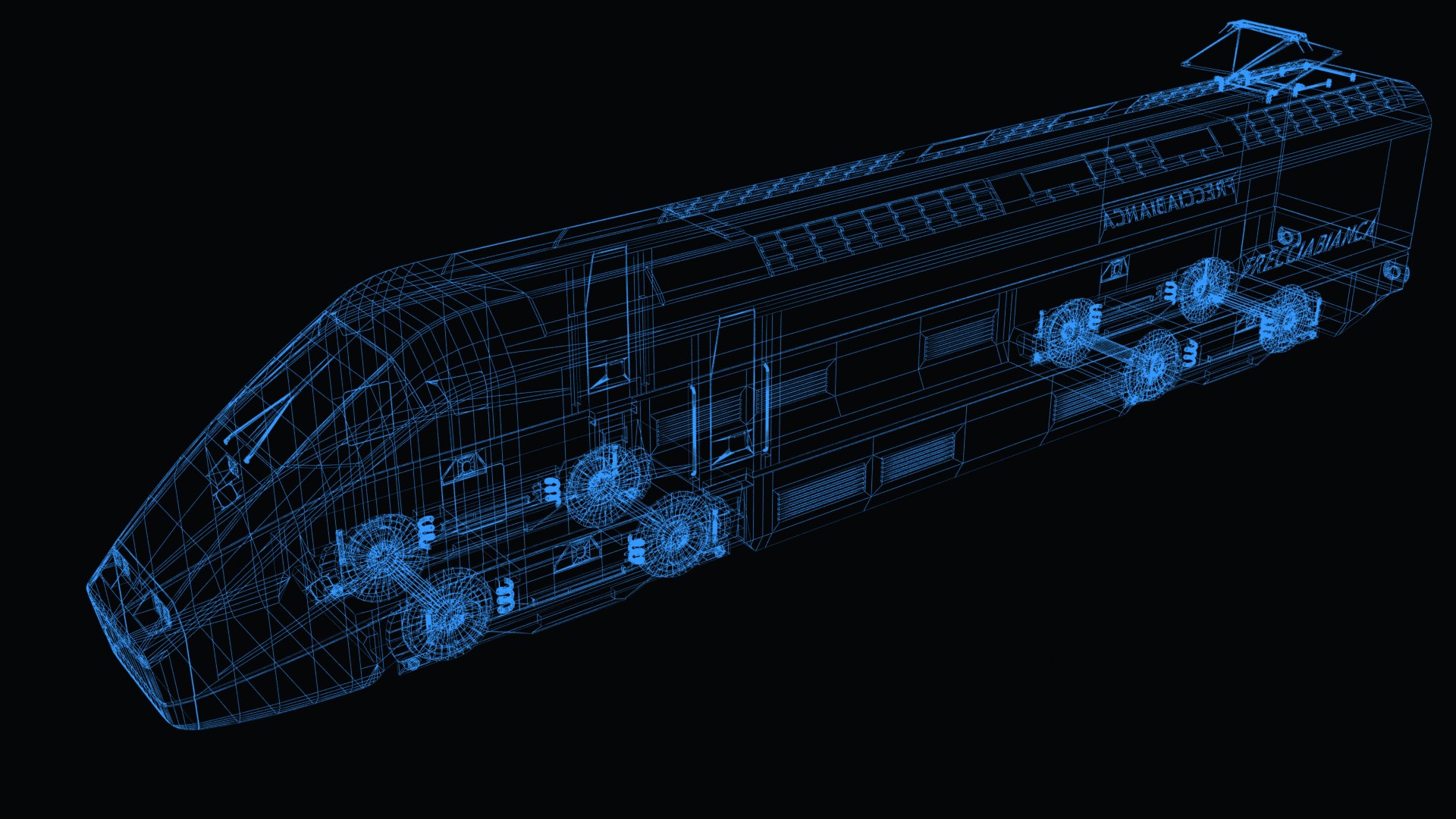 Frecciabianca - Fs Class E414 - High Speed Passenger Train 3D Model ...