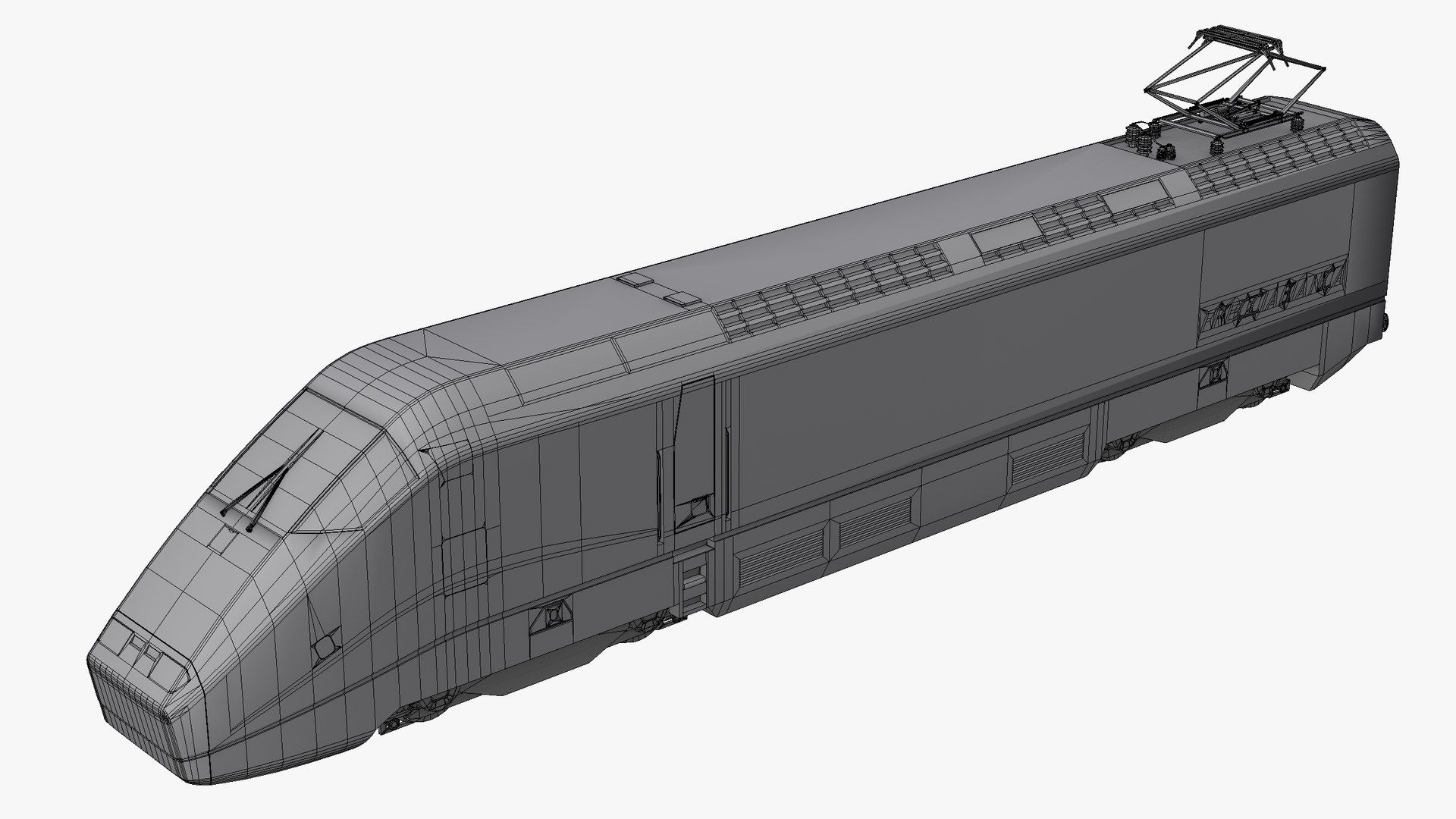 Frecciabianca - Fs Class E414 - High Speed Passenger Train 3D Model ...