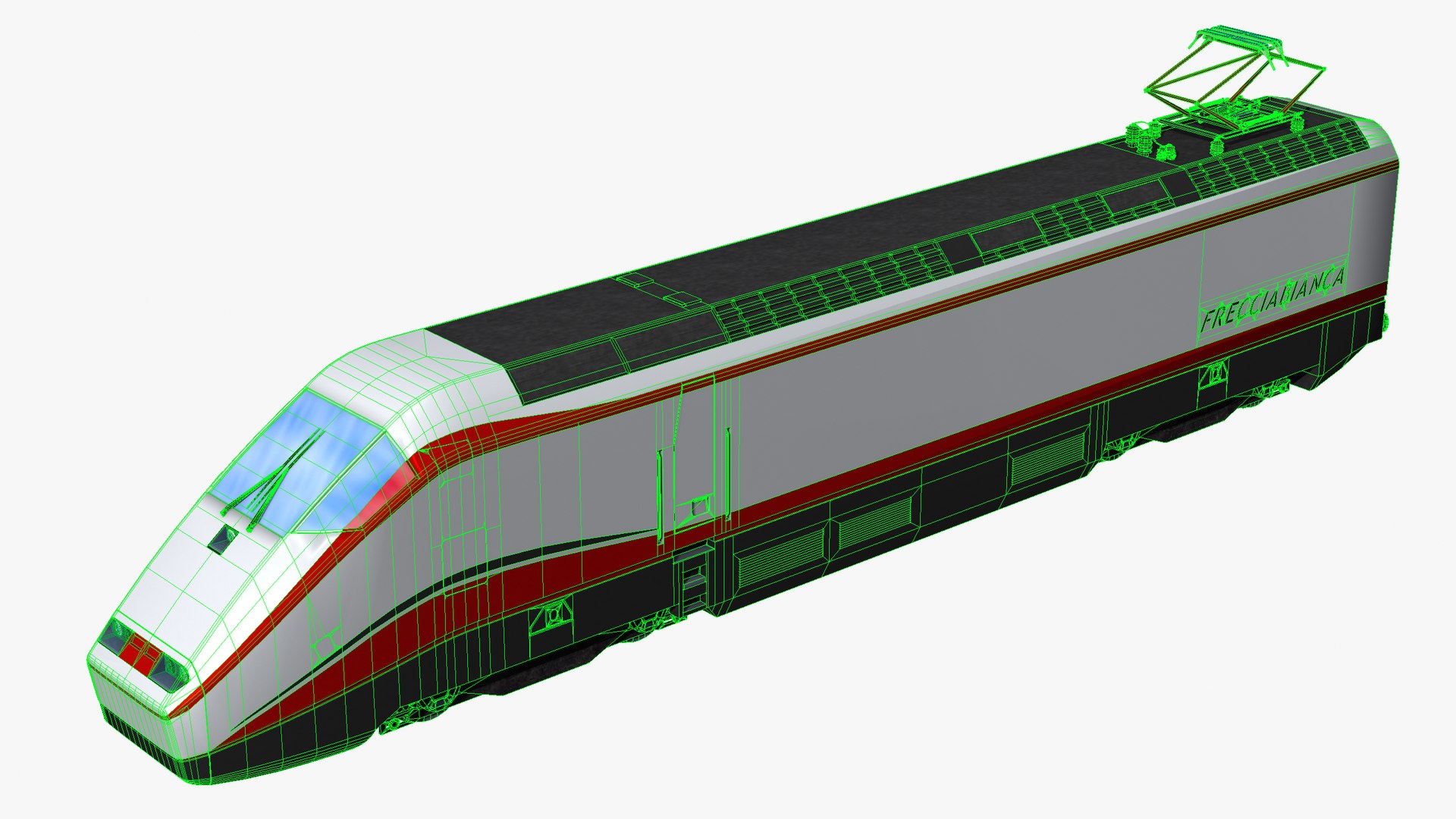 Frecciabianca - Fs Class E414 - High Speed Passenger Train 3D Model ...