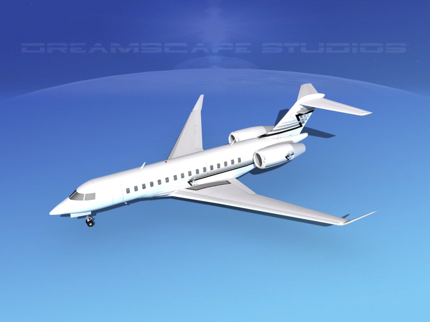 3d Model Global Express Bombardier 8000