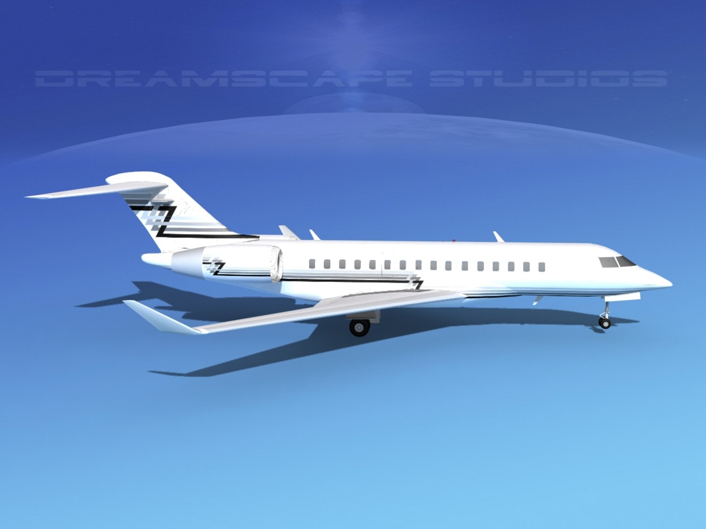 3d Model Global Express Bombardier 8000