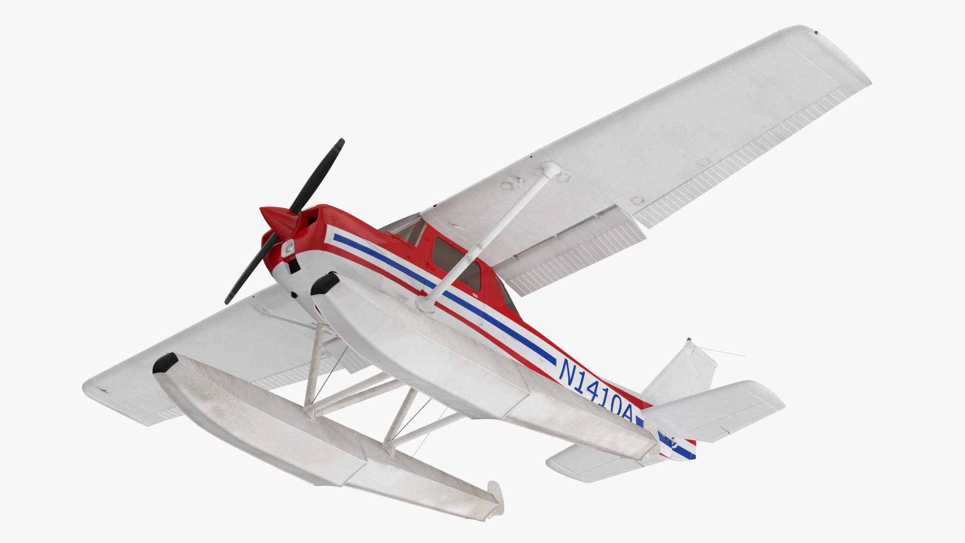 3D Light Propeller Seaplane Cessna 150 Rigged For Cinema 4D ...