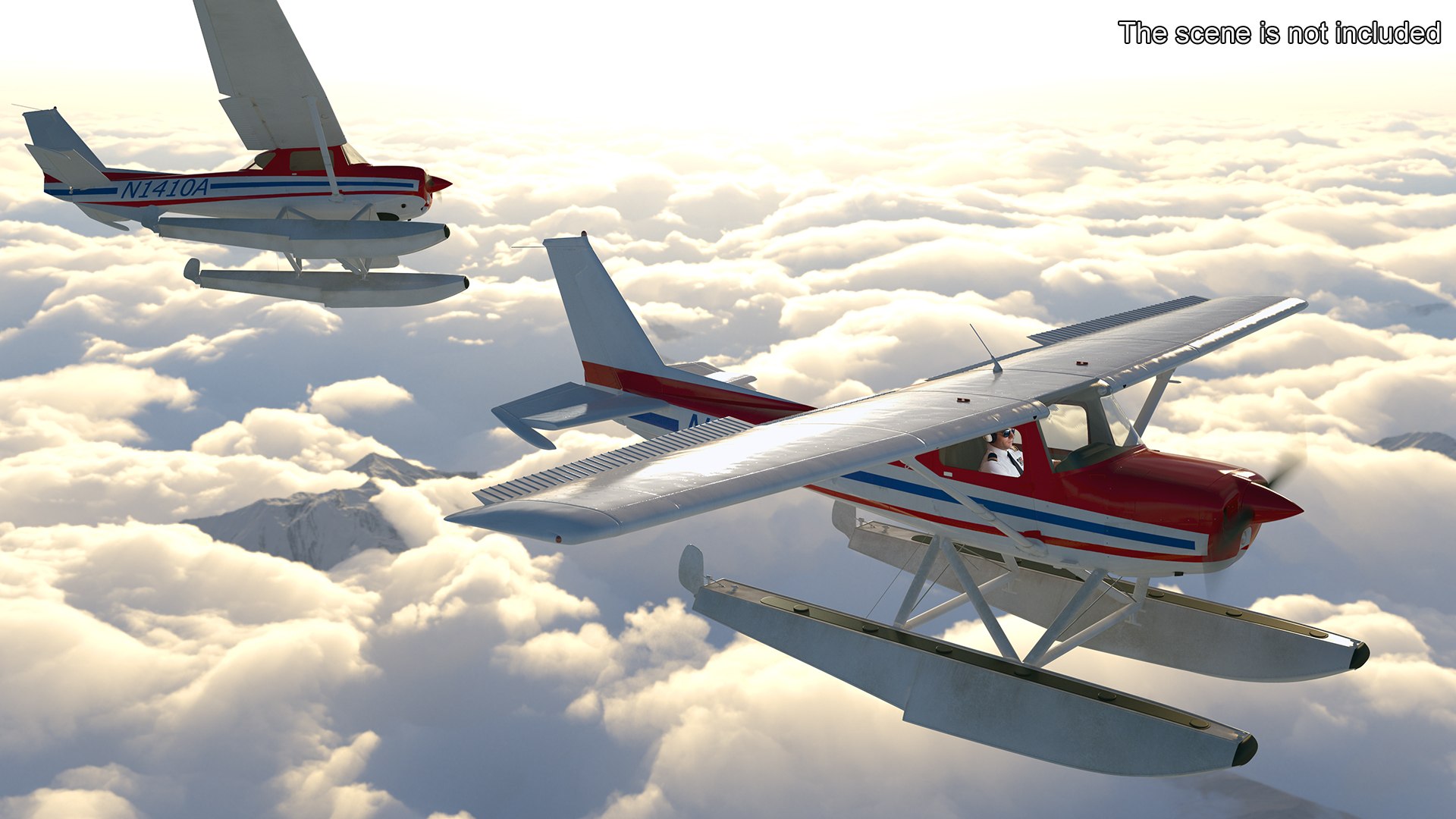 3D Light Propeller Seaplane Cessna 150 Rigged For Cinema 4D ...