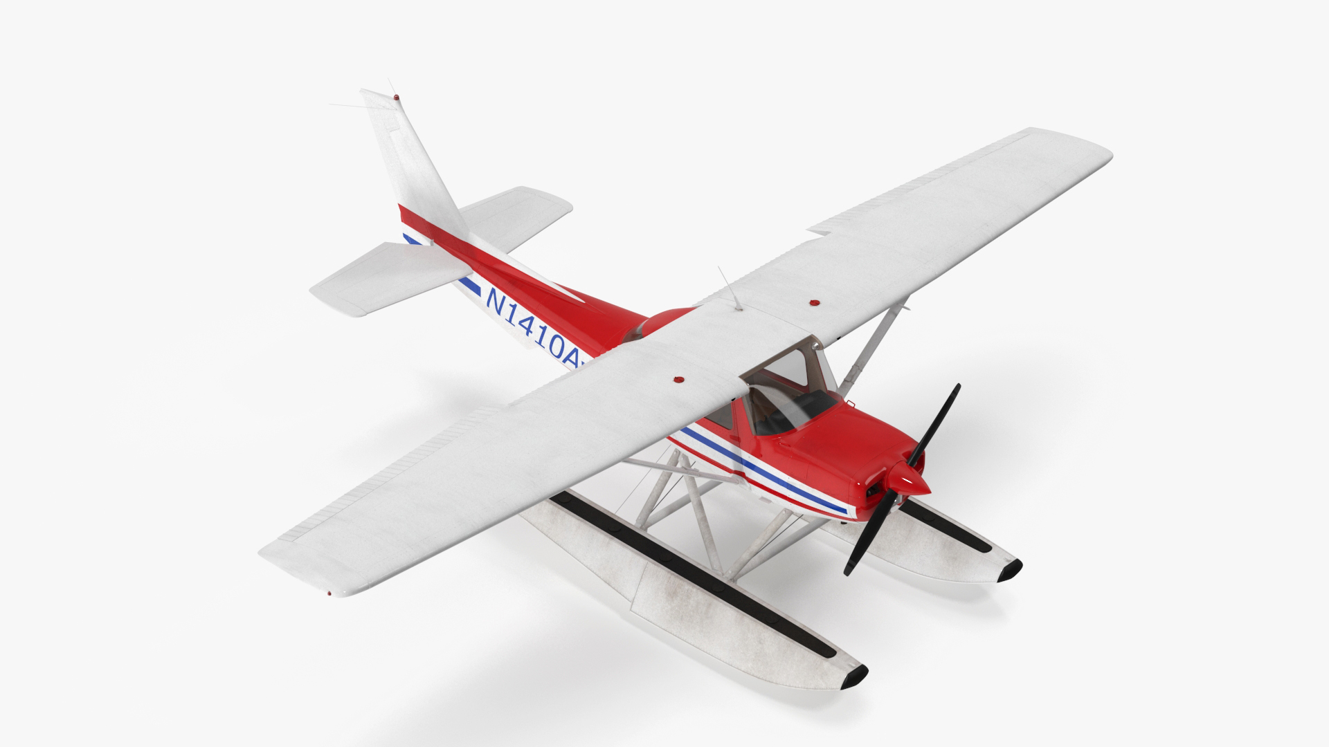 3D Light Propeller Seaplane Cessna 150 Rigged For Cinema 4D ...