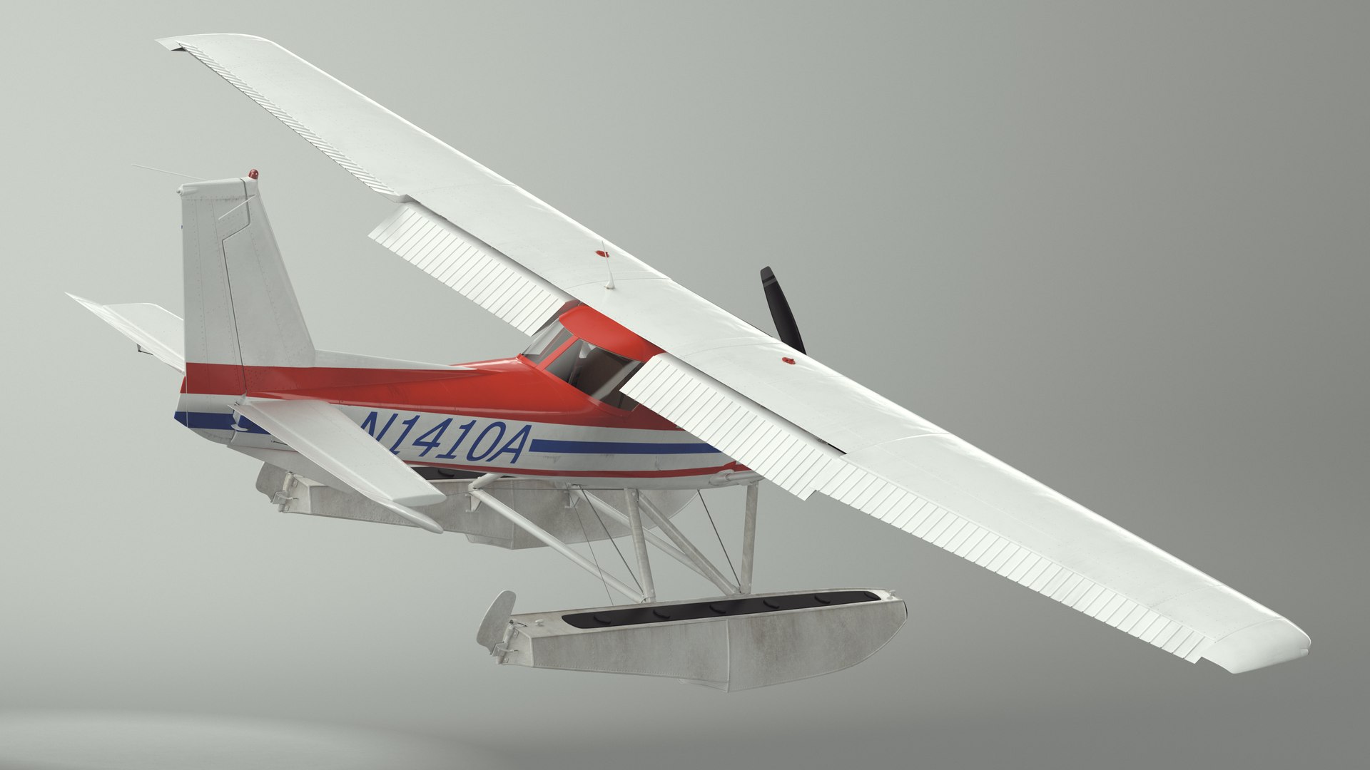 3D Light Propeller Seaplane Cessna 150 Rigged For Cinema 4D ...