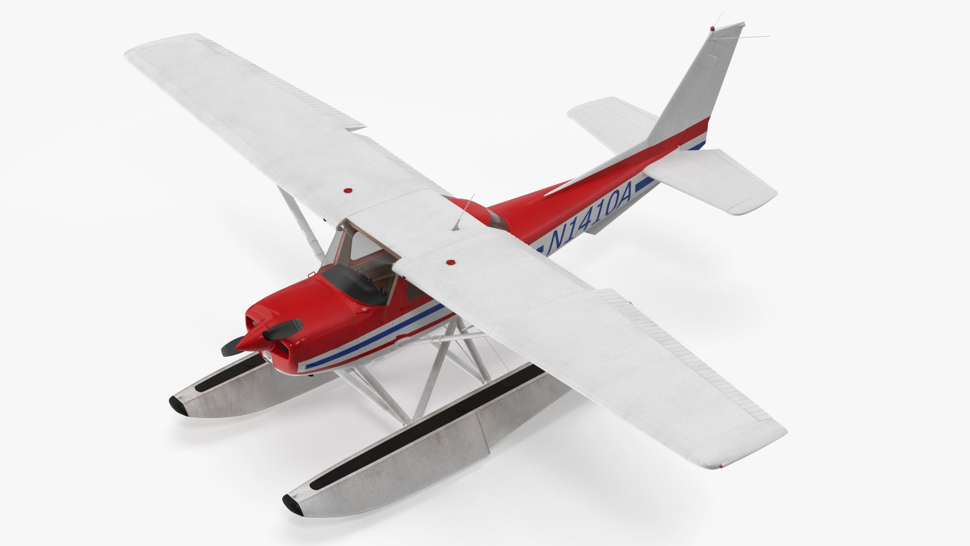 3D Light Propeller Seaplane Cessna 150 Rigged For Cinema 4D ...
