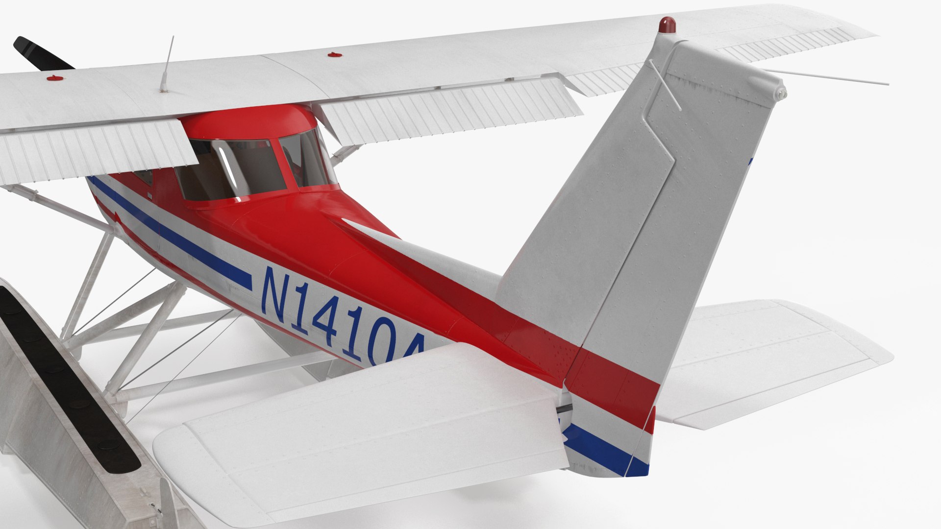 3D Light Propeller Seaplane Cessna 150 Rigged For Cinema 4D ...