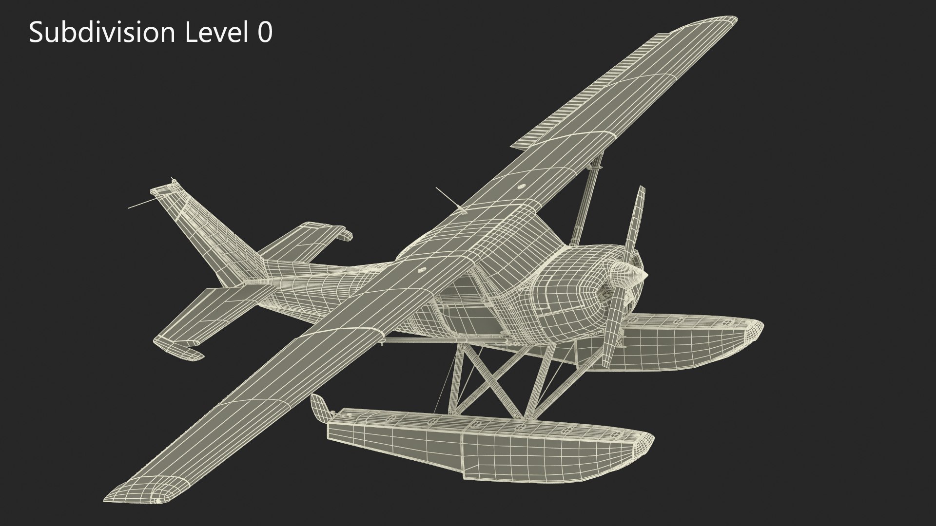 3D Light Propeller Seaplane Cessna 150 Rigged For Cinema 4D ...