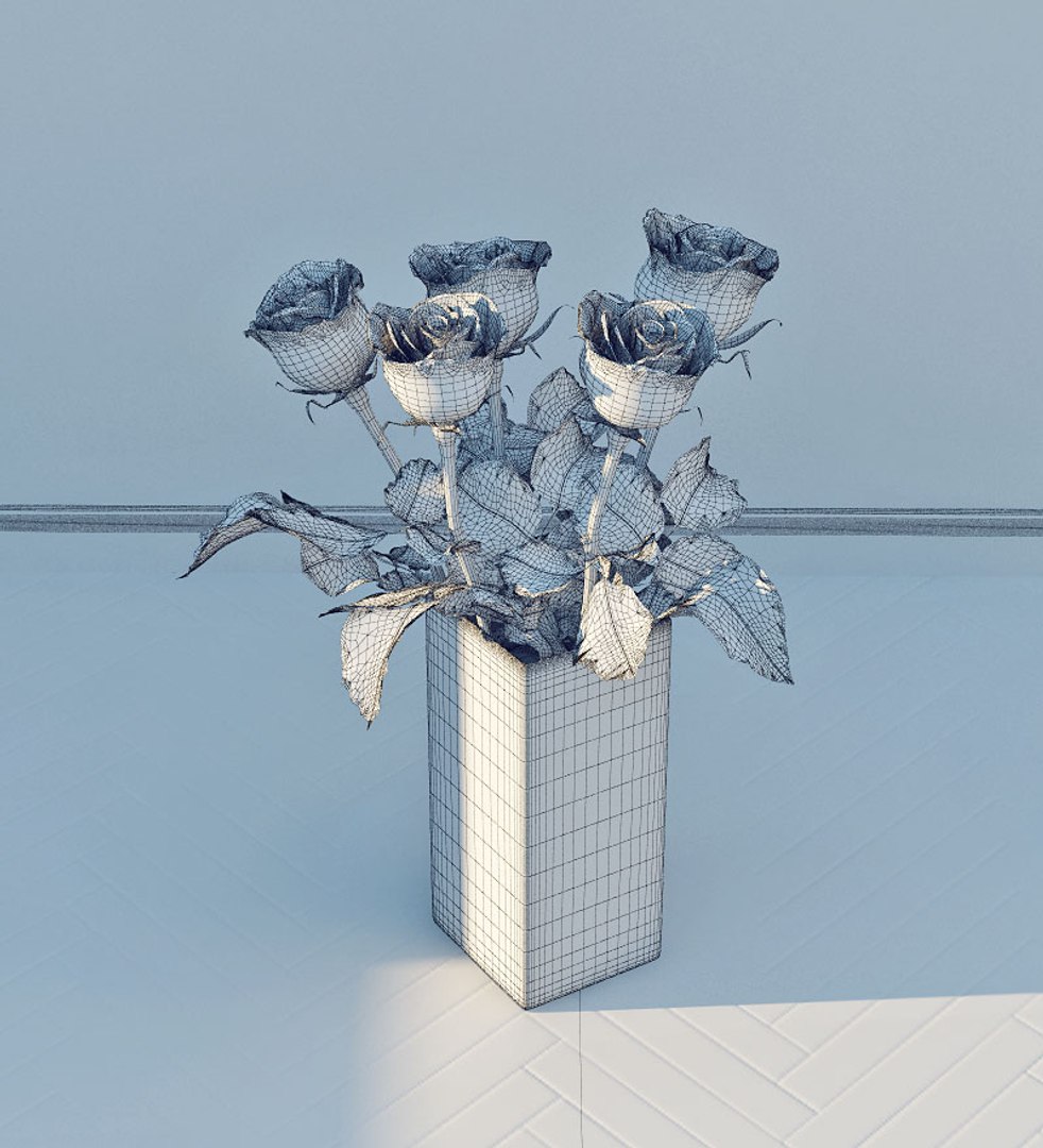 3d model rose flower