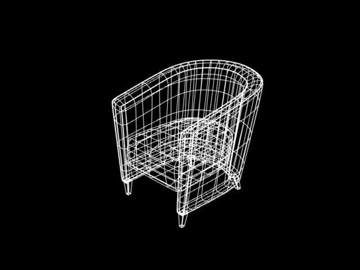 3d model of chair furniture