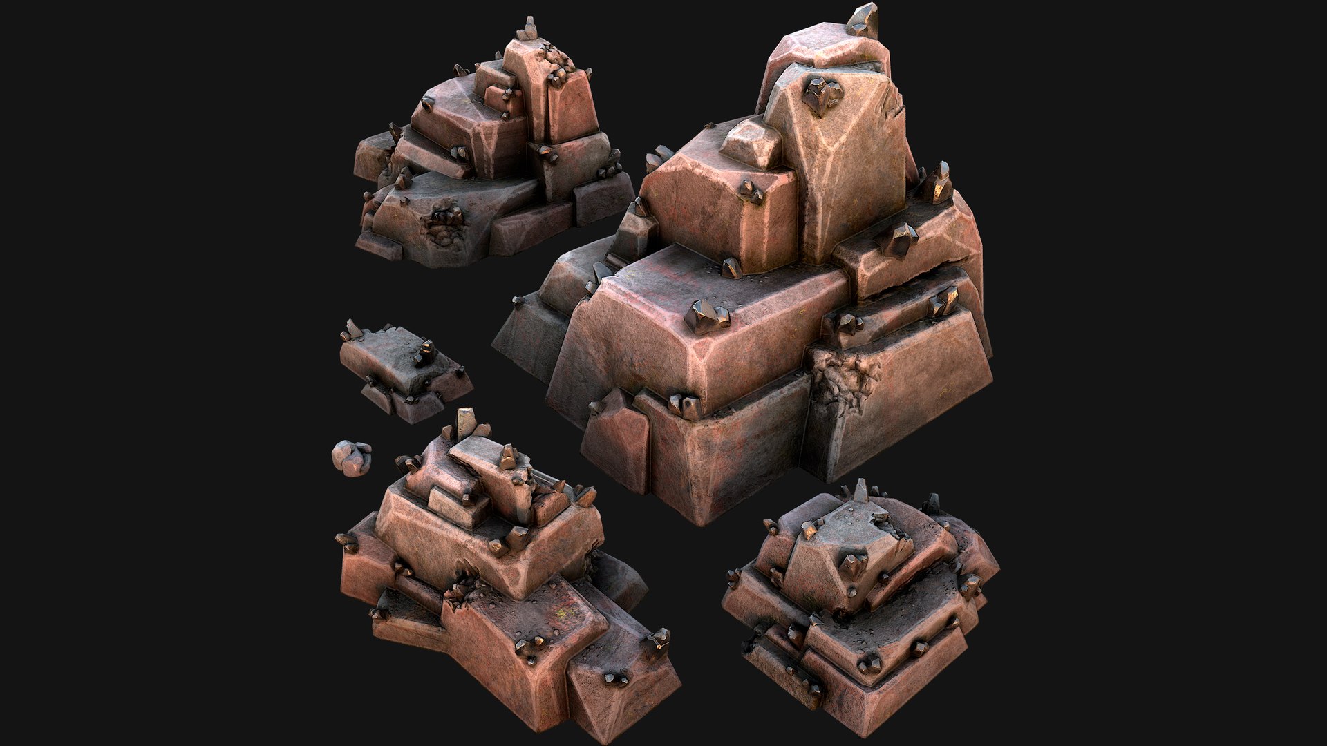 3D Model Tin Ores Deposits Minerals Metal Mine - TurboSquid 2285251