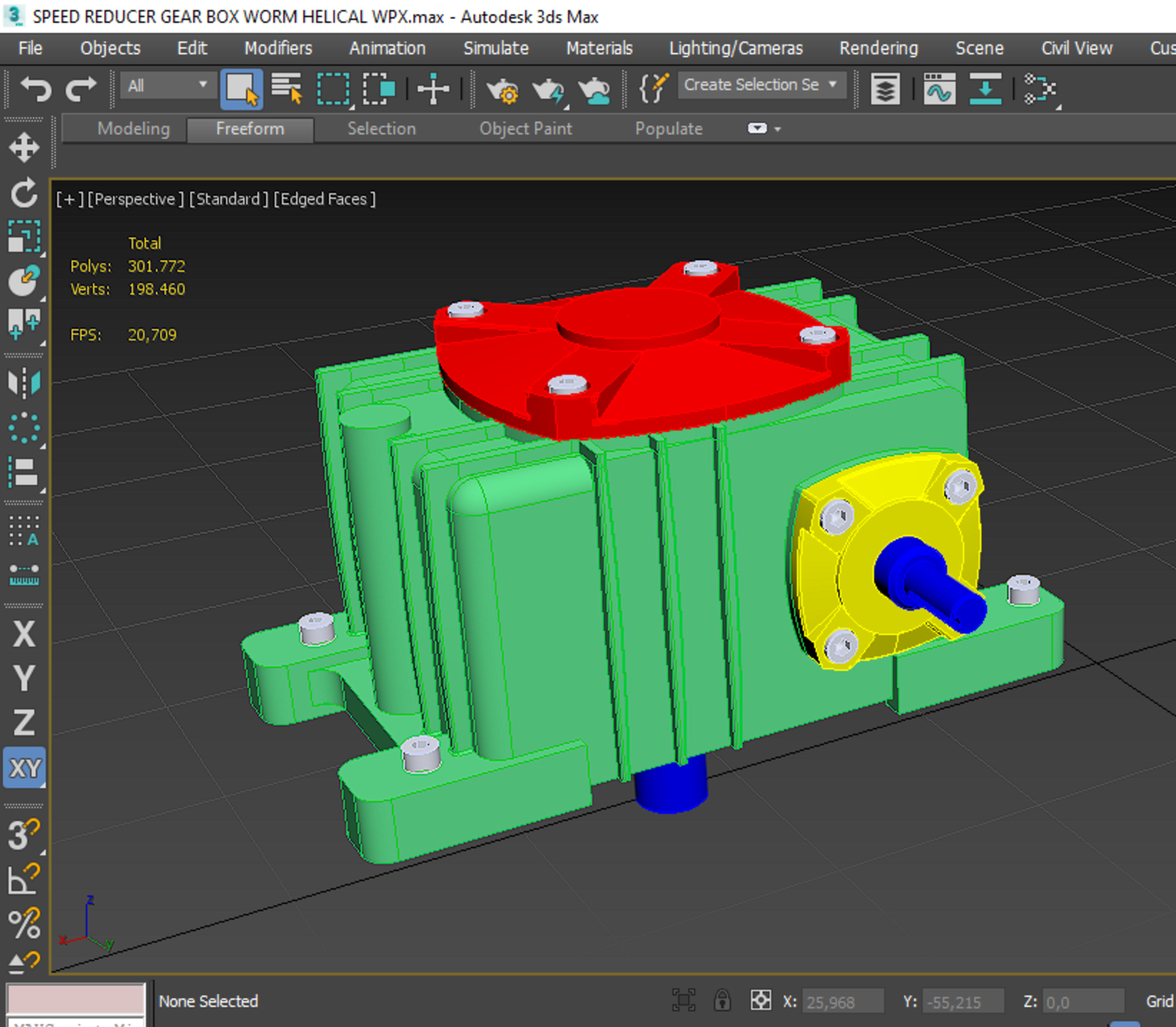 SPEED REDUCER GEAR BOX WORM HELICAL WPX 3D model - TurboSquid 1830105