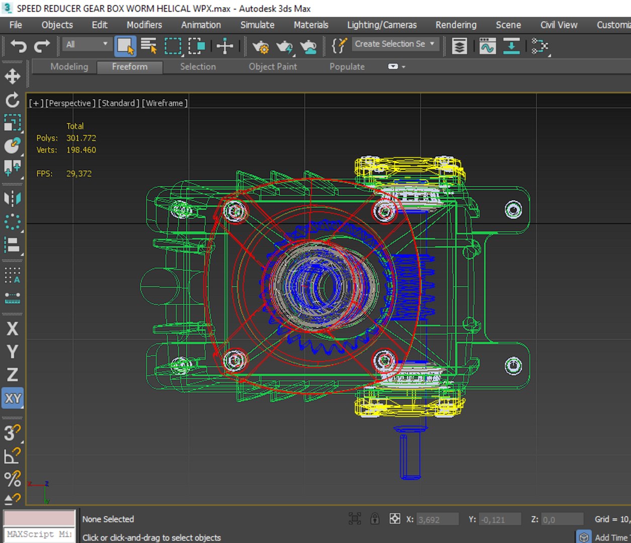 SPEED REDUCER GEAR BOX WORM HELICAL WPX 3D Model - TurboSquid 1830105
