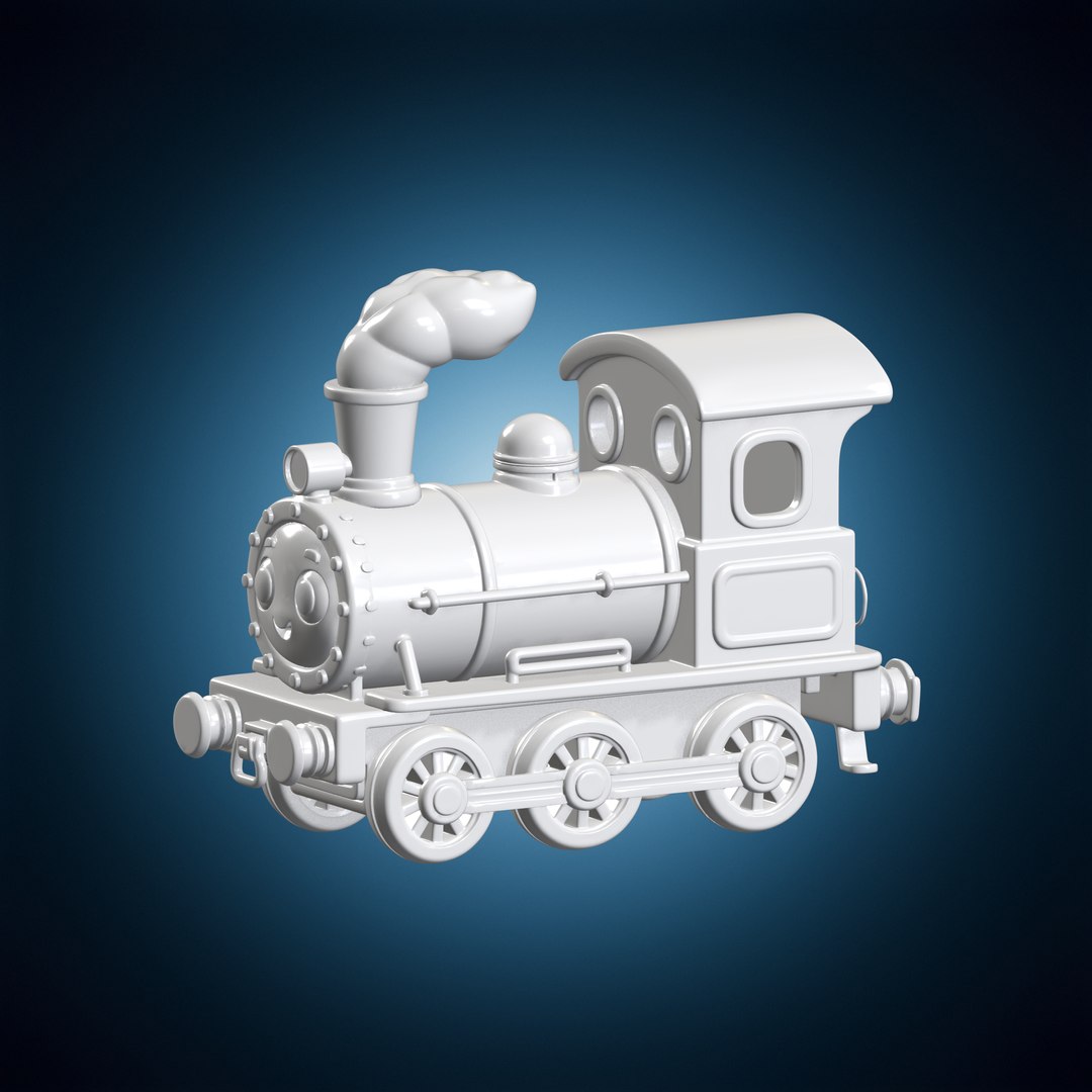 Cute Cartoon Steam Engine 3D Print Model 3D Model - TurboSquid 2571170