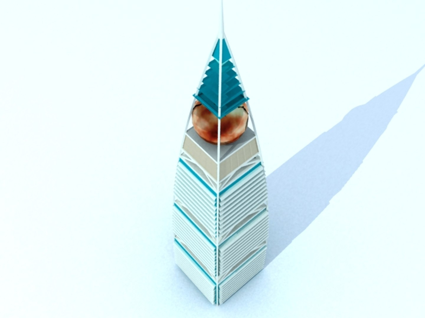 skyscraper riyadh saudi 3d model
