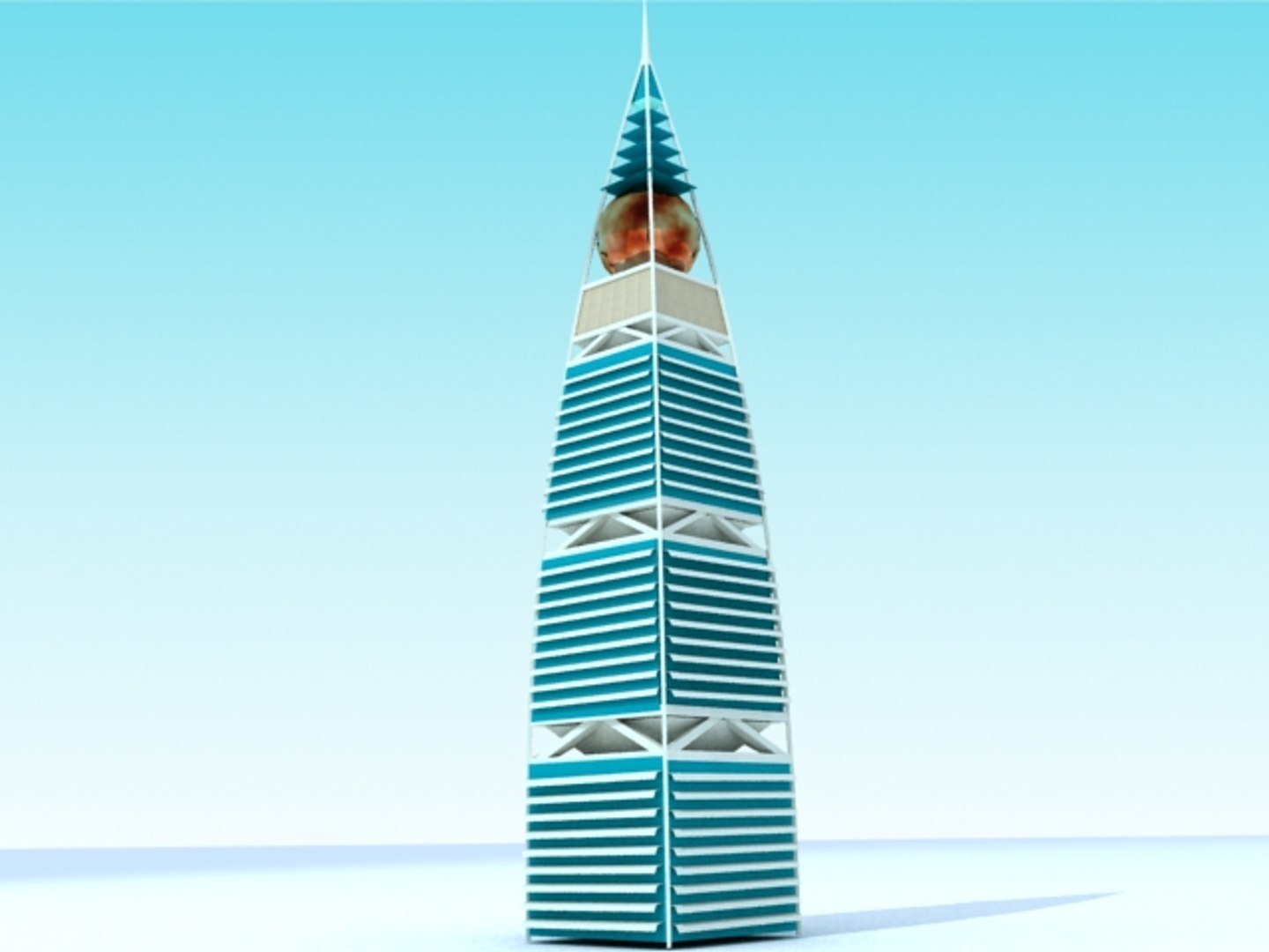skyscraper riyadh saudi 3d model