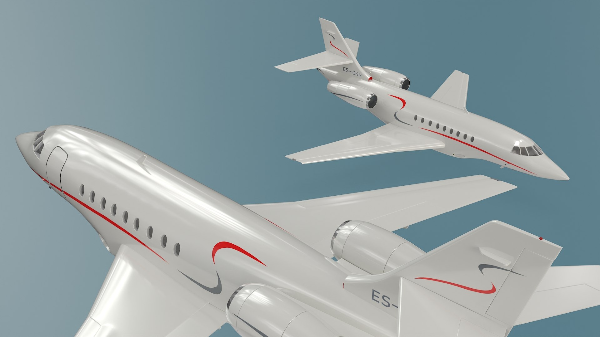 Jet Plane Dassault Falcon 2000 White No Chassis 3D - TurboSquid 2385559