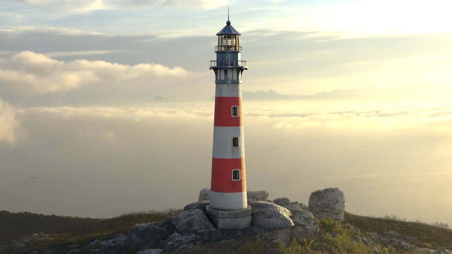 Antique Lighthouse Model - TurboSquid 1765708