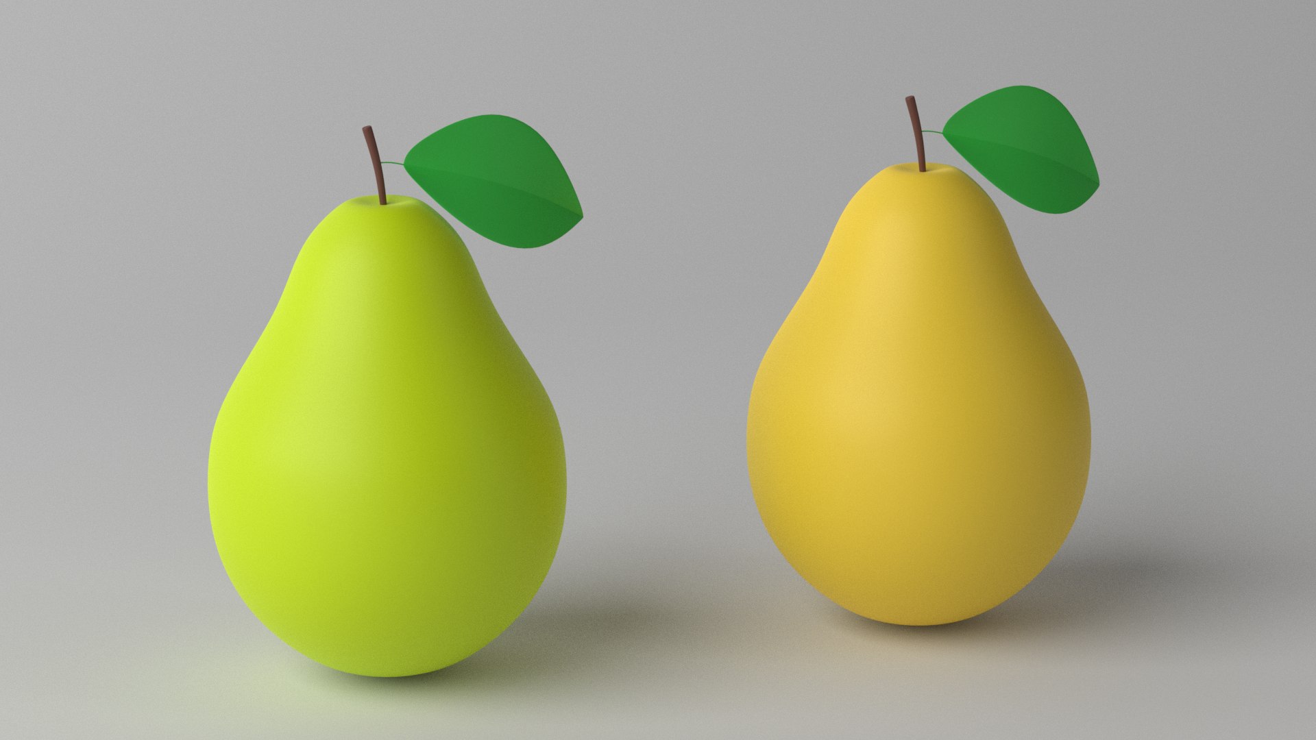 3D Model Cartoon Cute Pear Fruit - TurboSquid 2001907