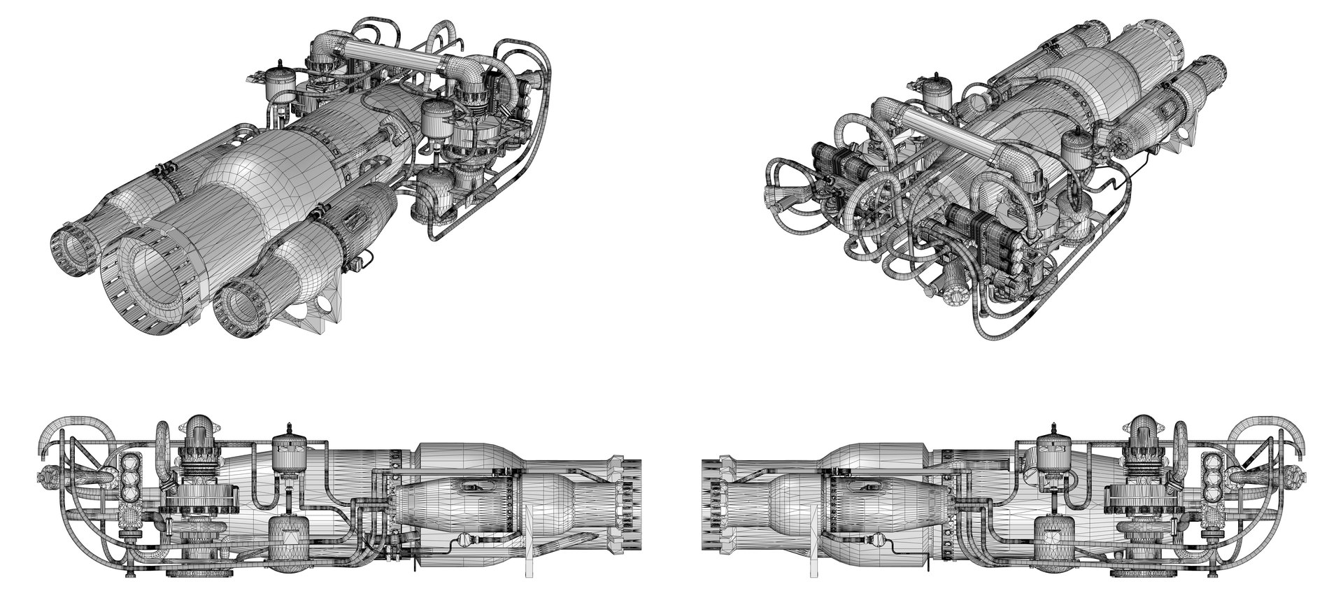 3D WW2 German Concept Rocket Engine - TurboSquid 1862908