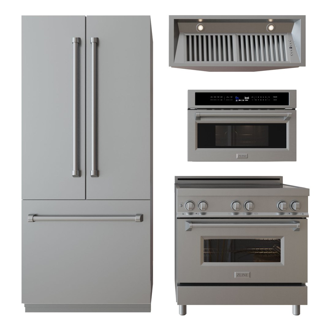 Zline Kitchen Appliances Set Model - TurboSquid 2100197