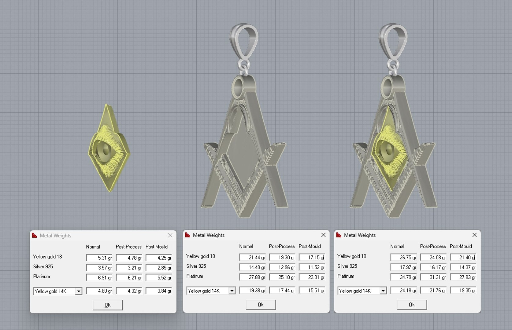 3D Jewelry Pendant With Eye Masonic Symbol 0319 Stl 3dm Fbx ...