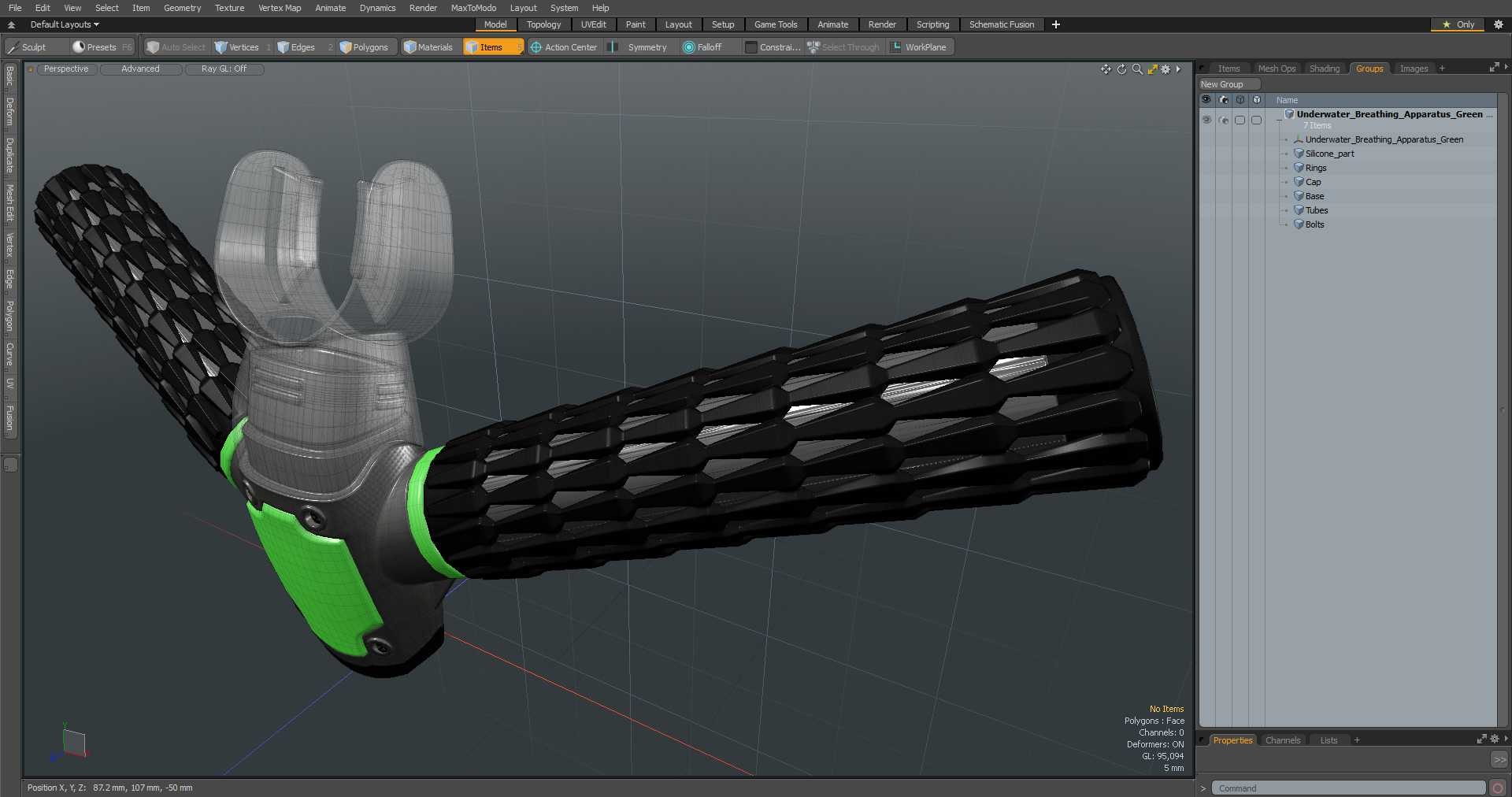 Underwater Breathing Apparatus Green 3D model - TurboSquid 2170454