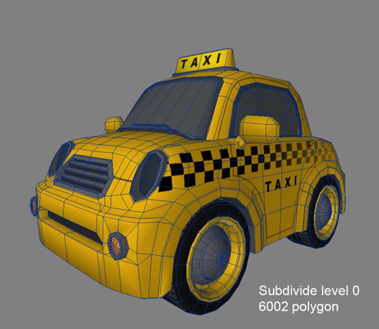 Cartoon Taxi 3d Lwo