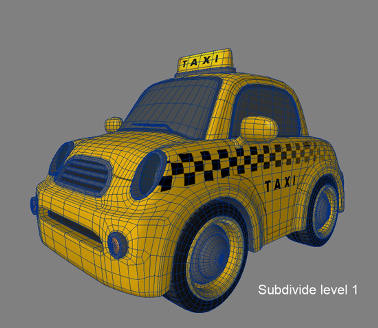 Cartoon Taxi 3d Lwo