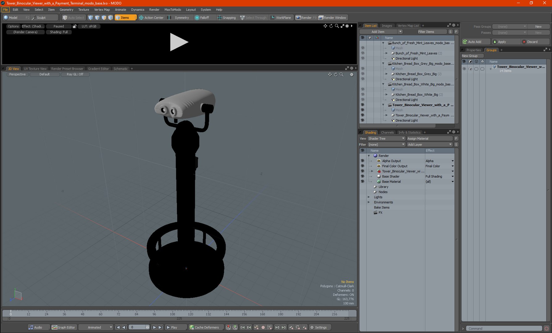 3D Tower Binocular Viewer with a Payment Terminal model - TurboSquid ...