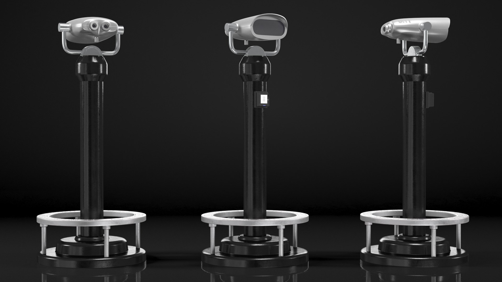 3D Tower Binocular Viewer With A Payment Terminal Model - TurboSquid ...