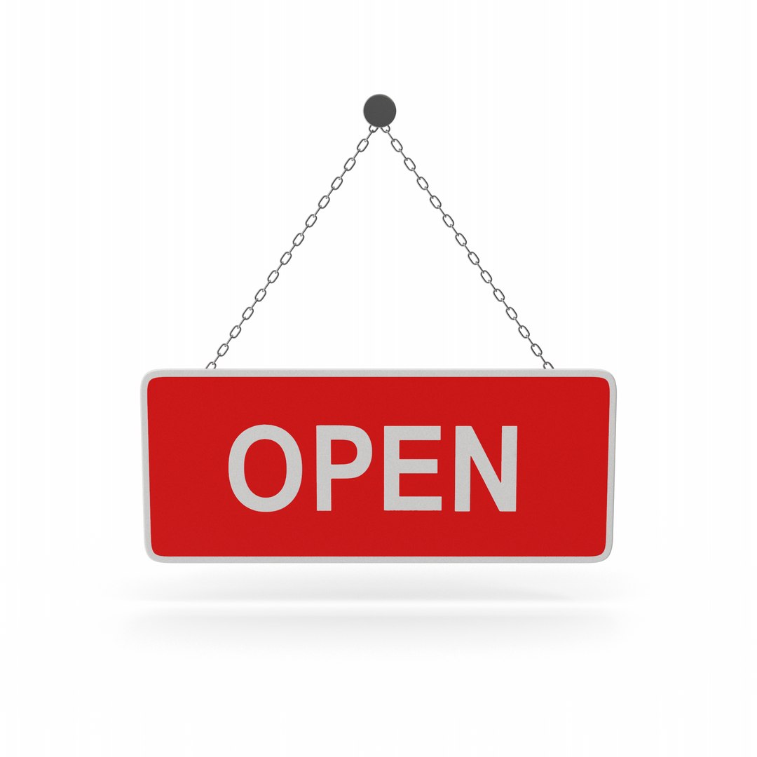 Hanging Open Sign 3D Model - TurboSquid 2001948