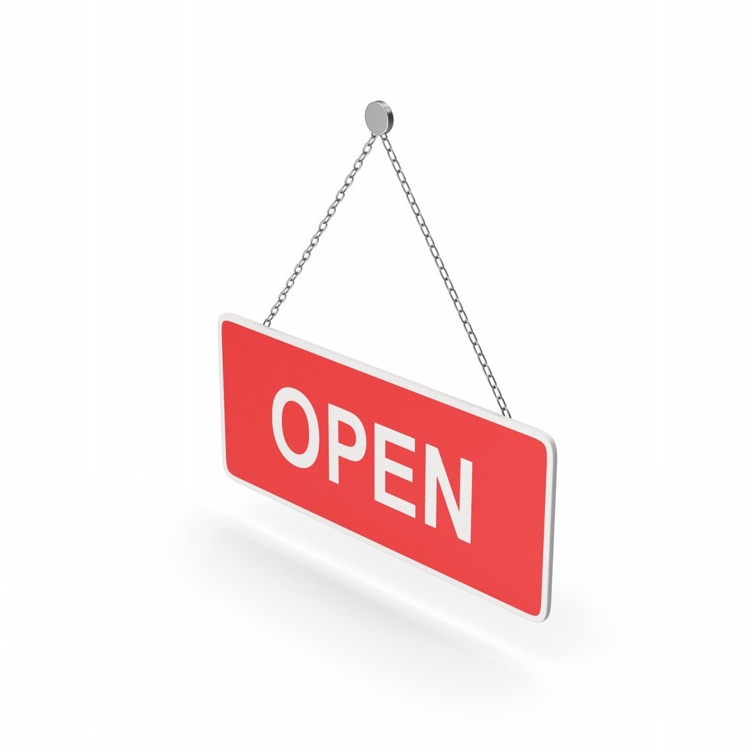 Hanging Open Sign 3D Model - TurboSquid 2001948