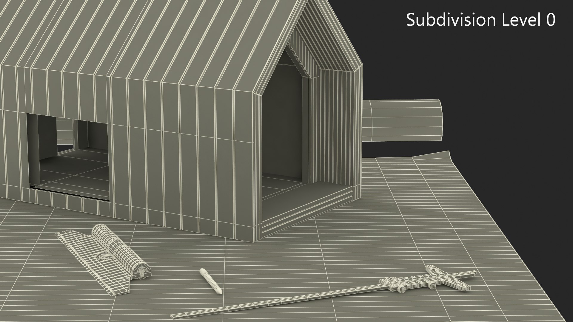 Architectural Draft With Model House 3D Model - TurboSquid 2399423