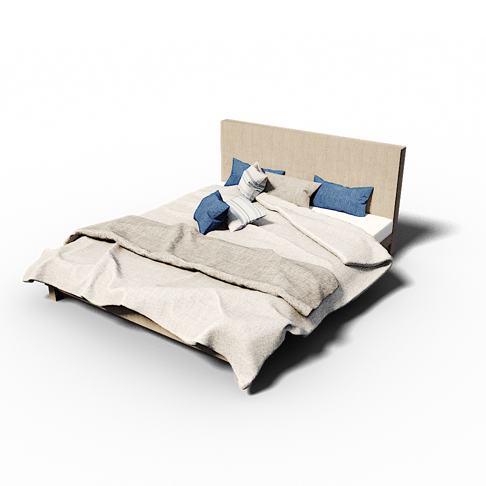 modelo 3d Cama doble // VizzCrew # 1 gratis - TurboSquid 1326199